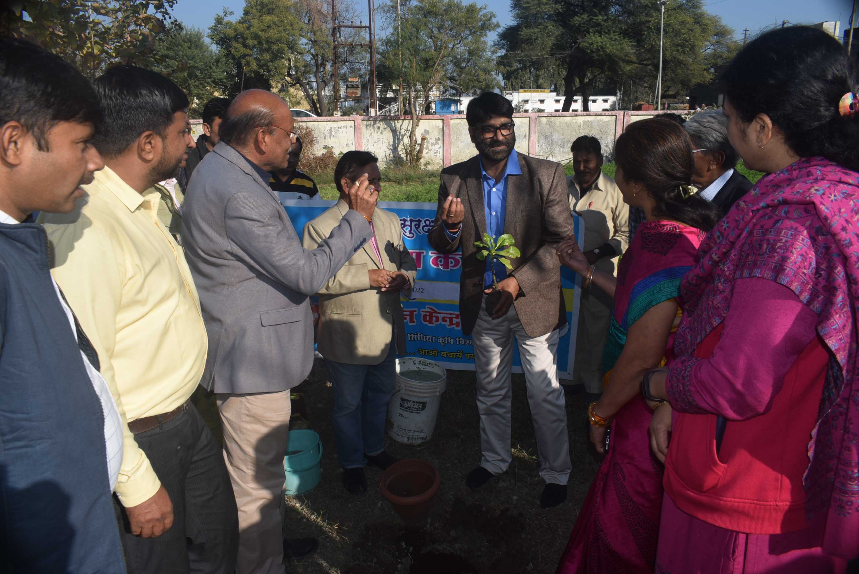 Plantation at KVK Premise by Hon'ble VC,RVSKVV, Gwalior